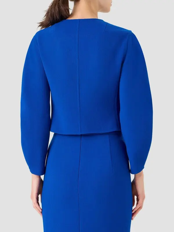 Akris Harriet Wool-blend Crepe Jacket