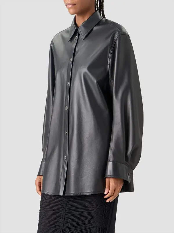 Akris Oversized Leather Shirt