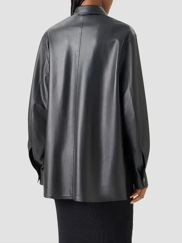 Akris Oversized Leather Shirt