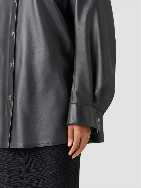 Akris Oversized Leather Shirt