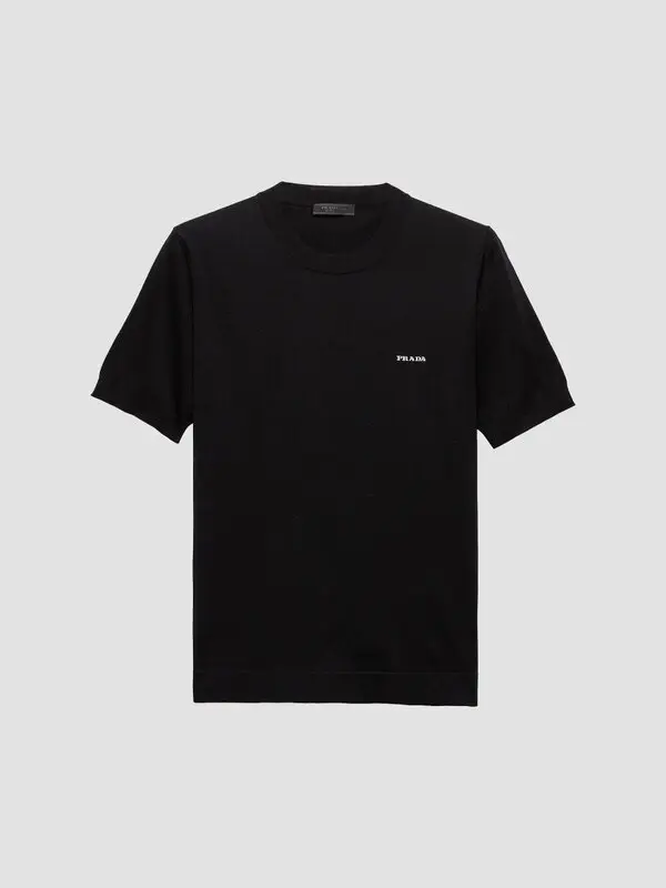 Prada Cotton Crewneck Sweater - Black