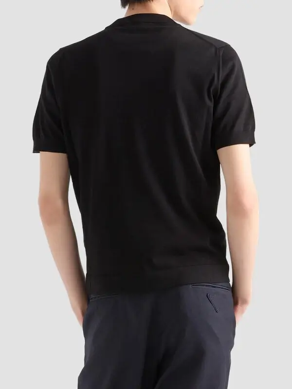 Prada Cotton Crewneck Sweater - Black