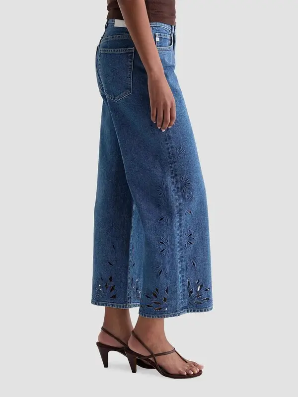 Ag Saige Wide-leg Crop Jeans - Malbec