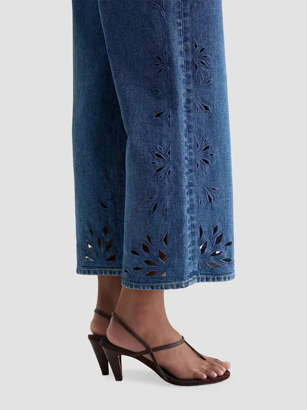 Ag Saige Wide-leg Crop Jeans - Malbec
