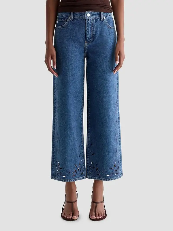 Ag Saige Wide-leg Crop Jeans - Malbec