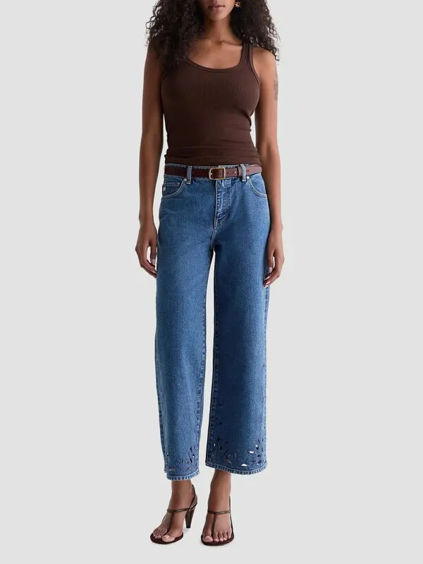 Ag Saige Wide-leg Crop Jeans - Malbec