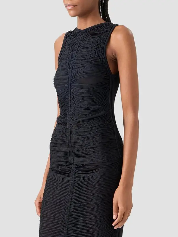 Akris Draped Fringed Silk Top
