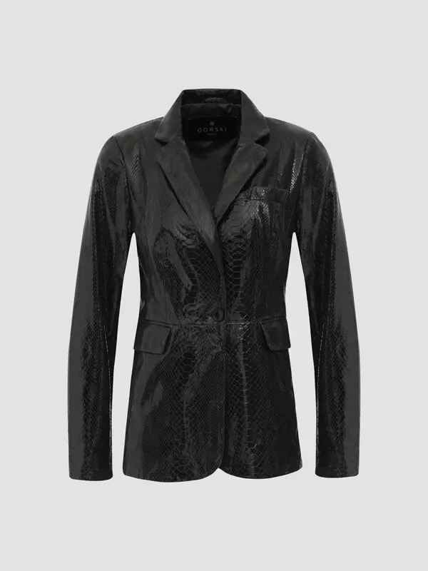 Gorski Metis Suede Single Breasted Blazer