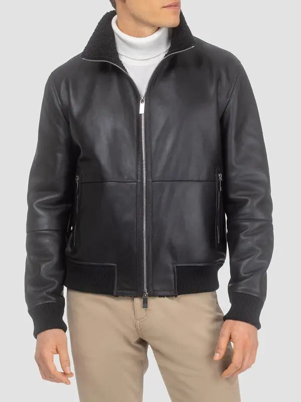 Gorski Shearling Lamb Bomber Jacket