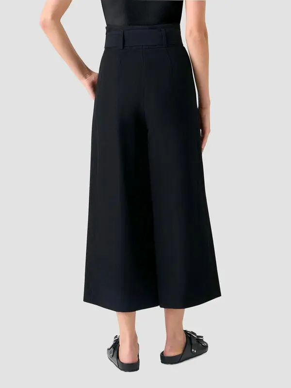 Akris Fiorella Linen-blend High-rise Pants