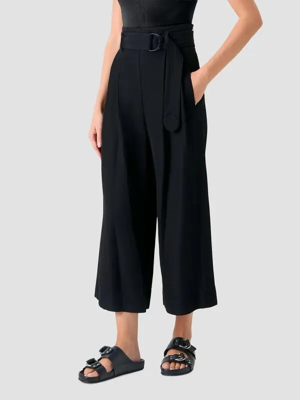 Akris Fiorella Linen-blend High-rise Pants