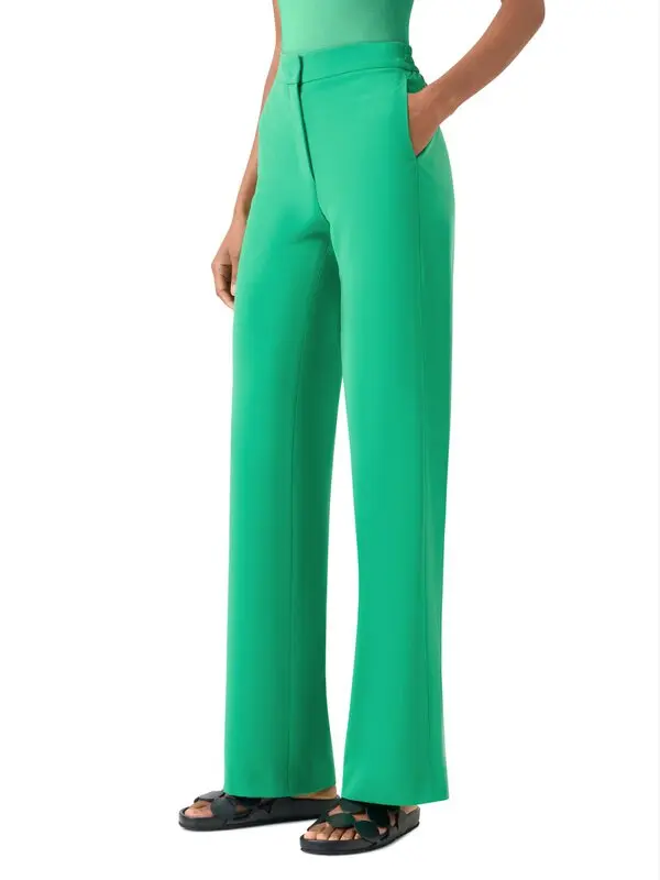 Akris Marla Crinkled Satin Pants