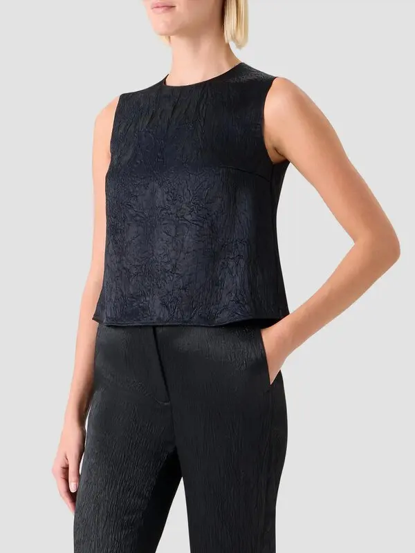 Akris Textured Crewneck Tank