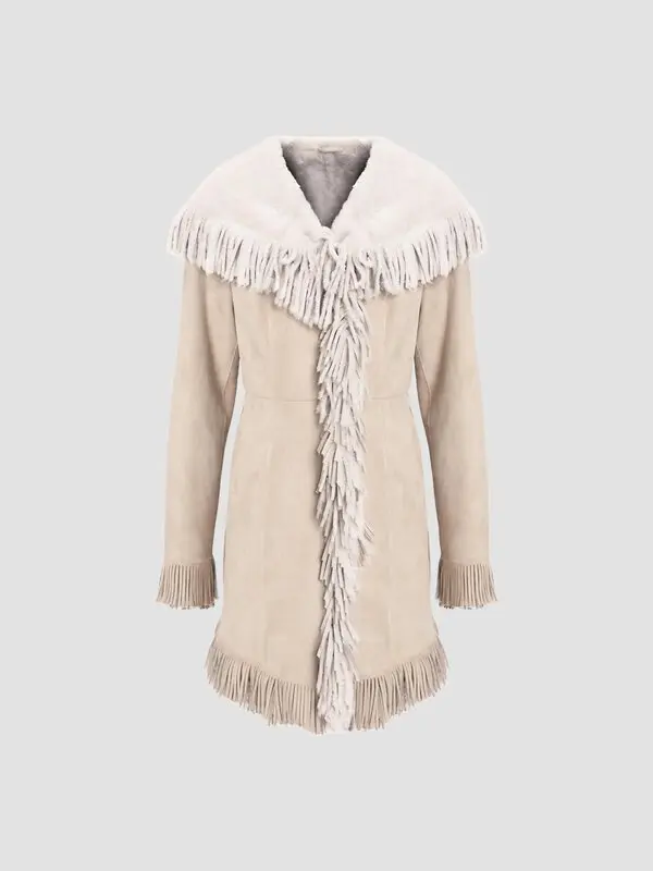 Gorski Shearling Lamb Parka With Fringes