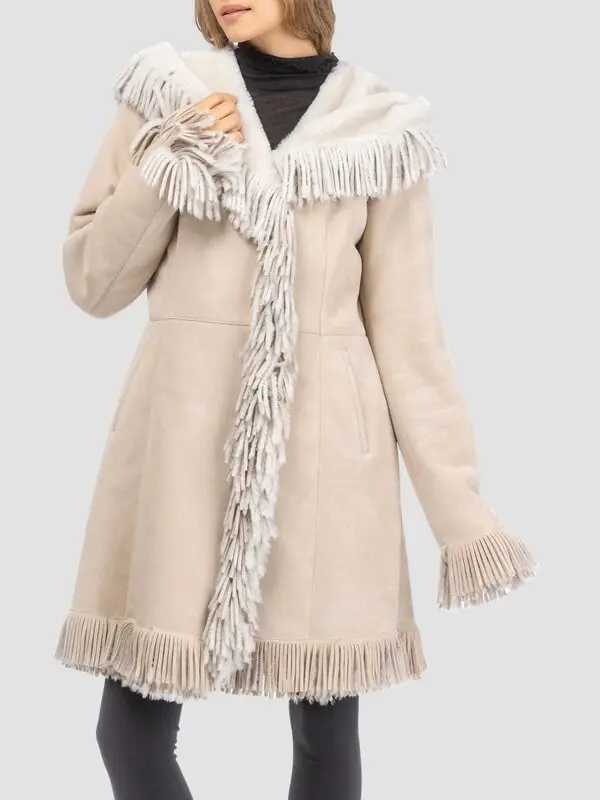 Gorski Shearling Lamb Parka With Fringes
