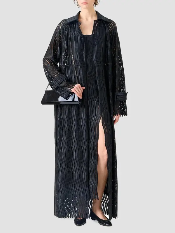 Akris Estelle Techno-wave Guipire Coat