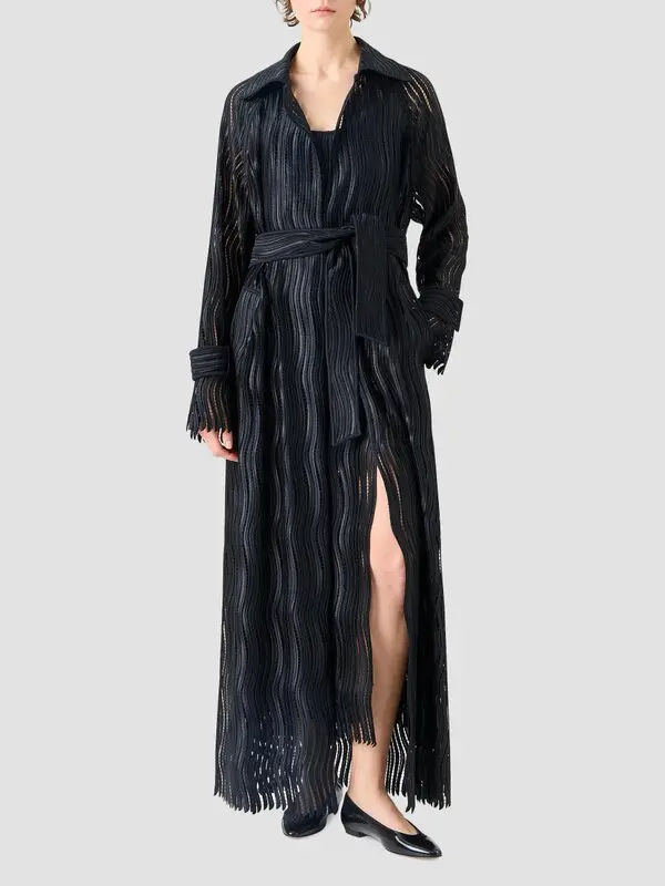 Akris Estelle Techno-wave Guipire Coat