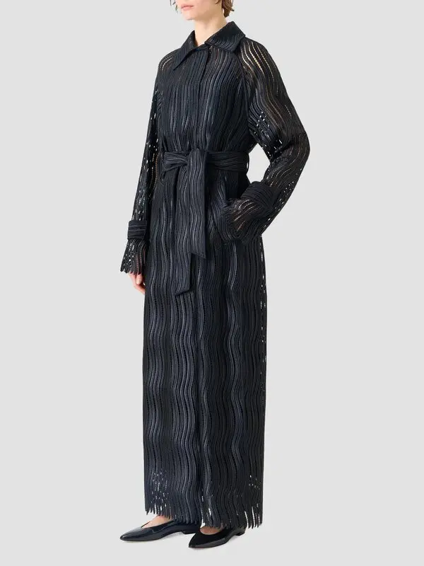 Akris Estelle Techno-wave Guipire Coat