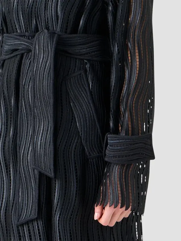 Akris Estelle Techno-wave Guipire Coat
