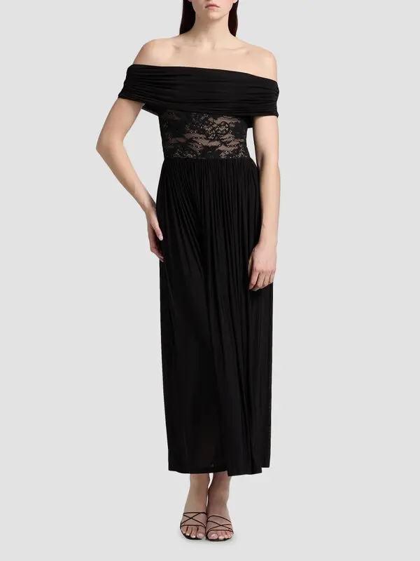 Zimmermann Stretch Lace Jersey Maxi Dress