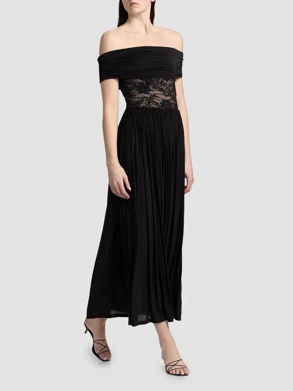 Zimmermann Stretch Lace Jersey Maxi Dress