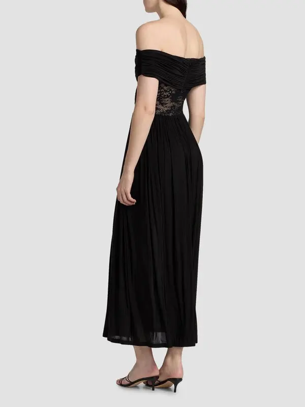 Zimmermann Stretch Lace Jersey Maxi Dress