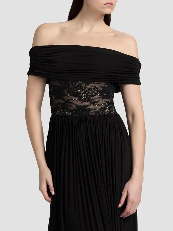 Zimmermann Stretch Lace Jersey Maxi Dress