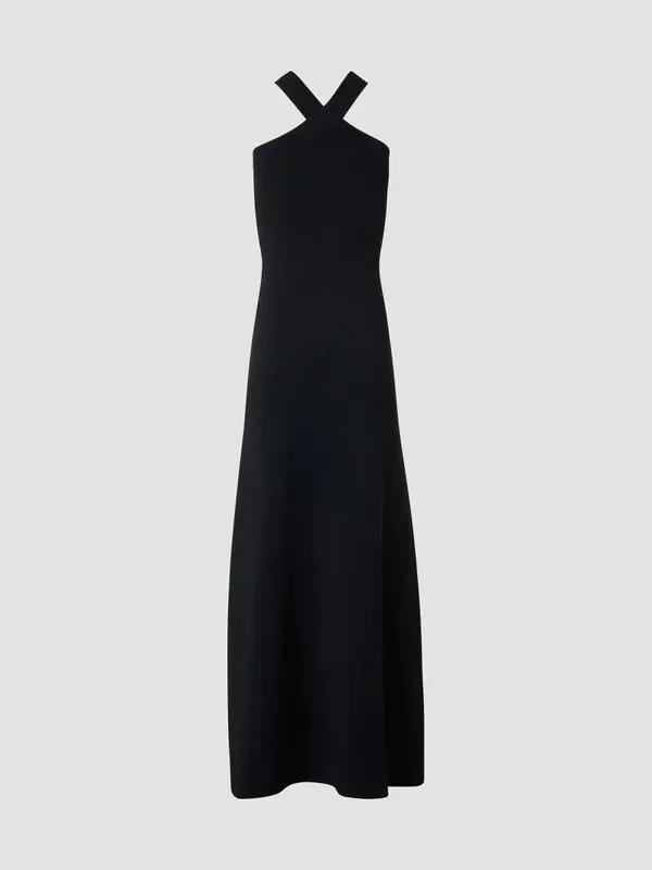 Akris Sleeveless Knit Halter Midi-dress