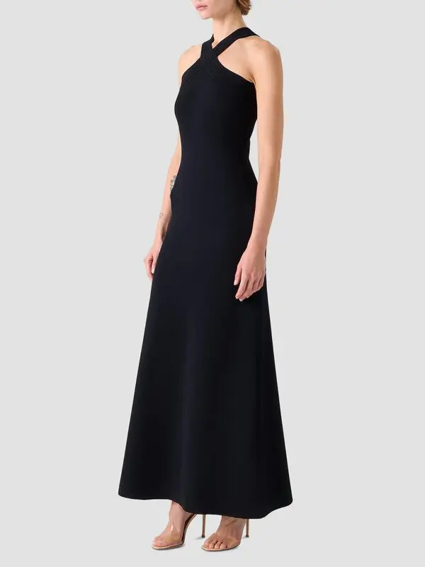 Akris Sleeveless Knit Halter Midi-dress