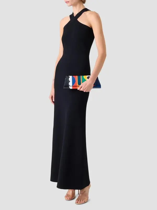 Akris Sleeveless Knit Halter Midi-dress