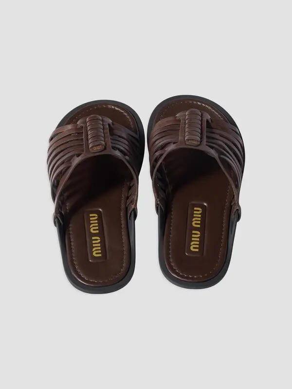 Miu Miu Nappa Leather Slides