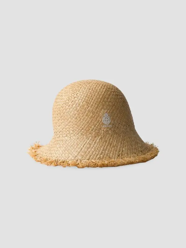 Prada Raffia Hat - Beige