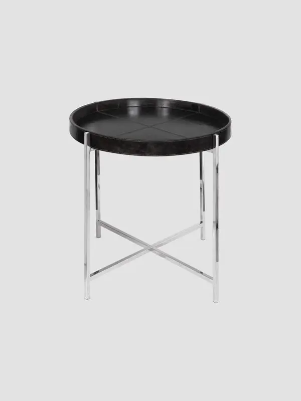 REGINA ANDREW Derby Leather Tray Table - Black