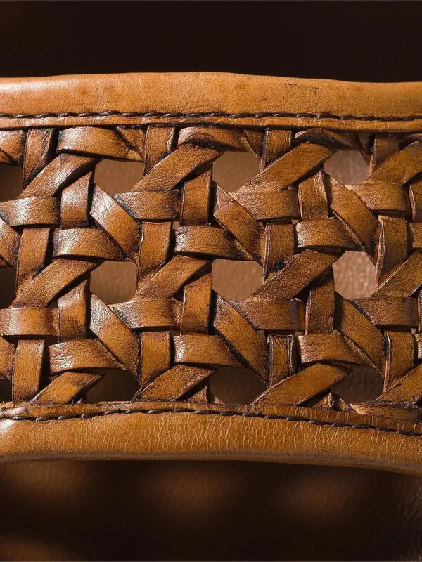 Miu Miu Woven Leather Sandals - Brown