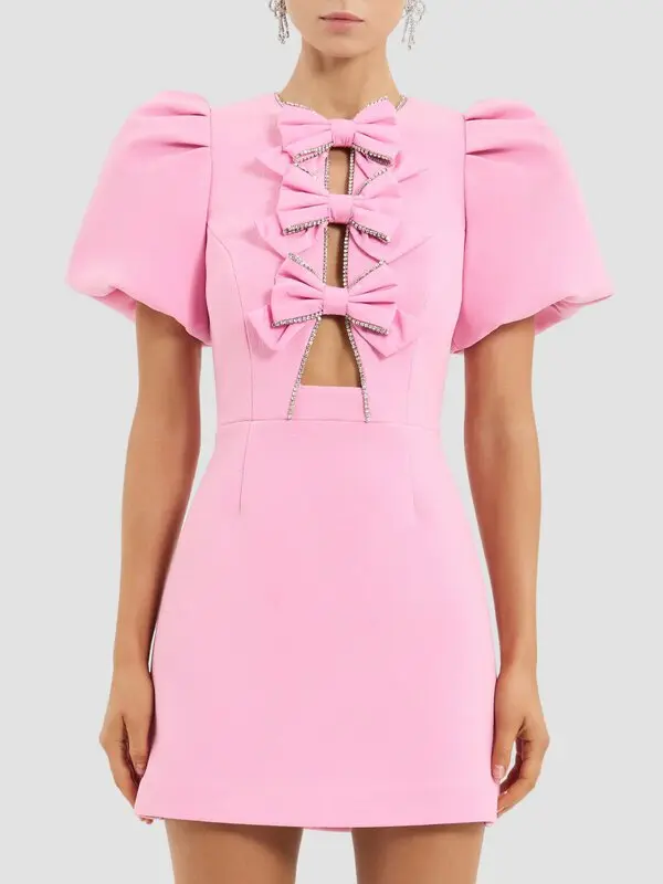 Rebecca Vallance Precious Bow Minidress - Pink