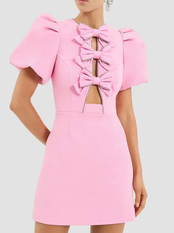 Rebecca Vallance Precious Bow Minidress - Pink
