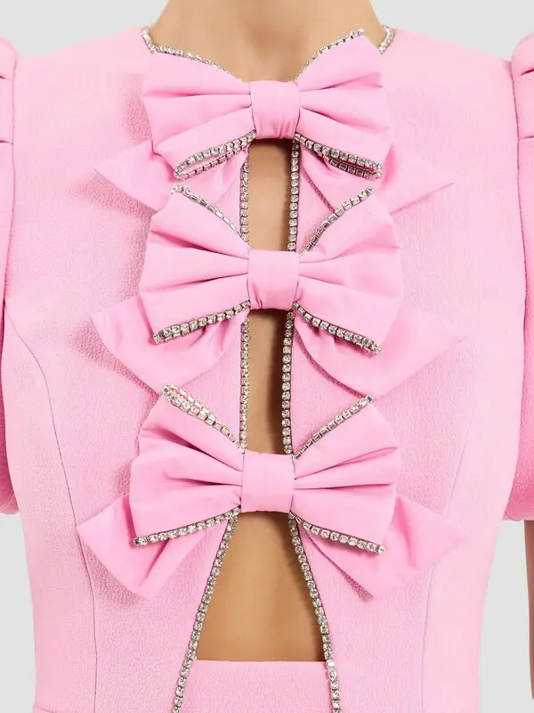 Rebecca Vallance Precious Bow Minidress - Pink