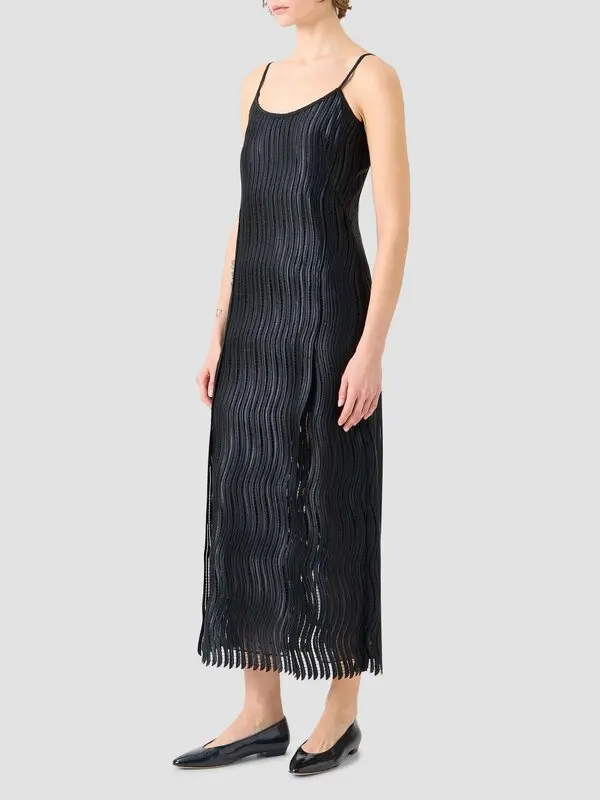 Akris Techno Wave Guipure Midi-dress