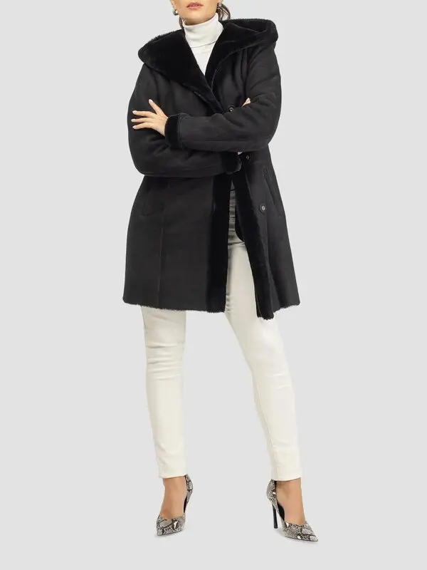 Gorski Merino Shearling Lamb Parka - Black