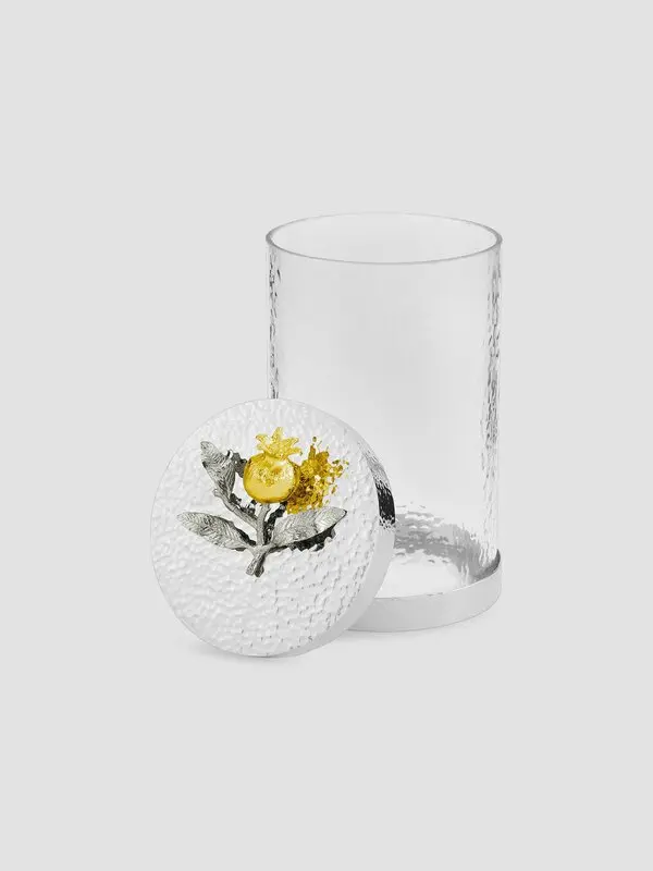 Michael Aram Medium Pomegranate Silver & Gold Canister