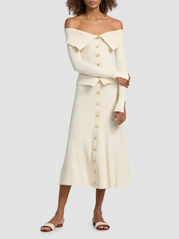 Zimmermann Off-shoulder Knit Cardigan