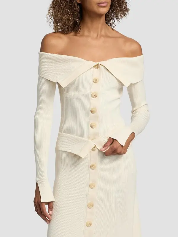 Zimmermann Off-shoulder Knit Cardigan