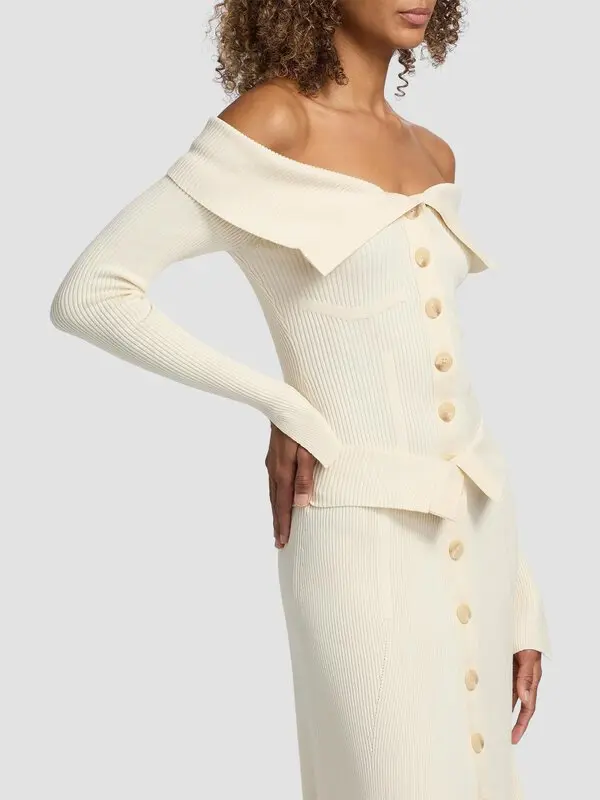 Zimmermann Off-shoulder Knit Cardigan