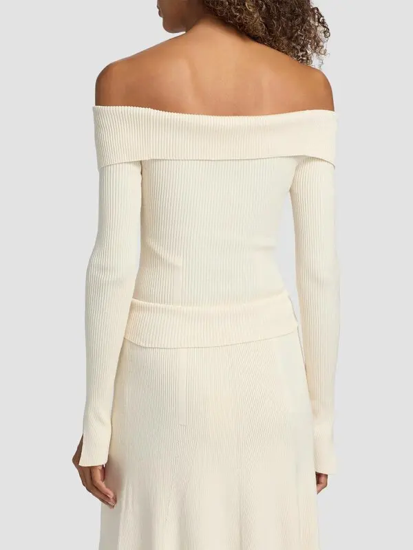 Zimmermann Off-shoulder Knit Cardigan