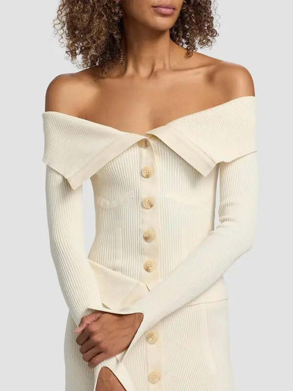Zimmermann Off-shoulder Knit Cardigan
