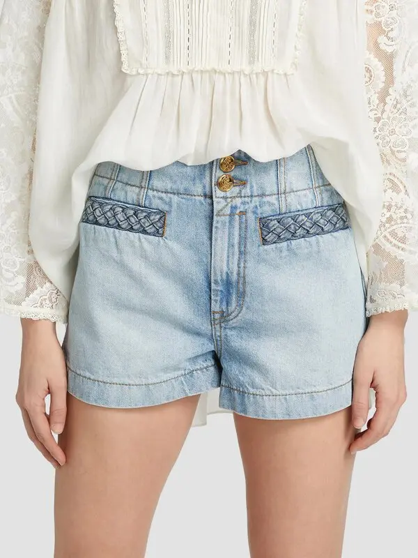 Zimmermann Lucky Washed Denim Shorts