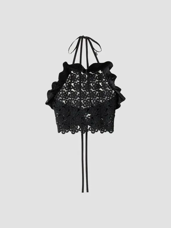 Miu Miu Macramé Pinafore Top