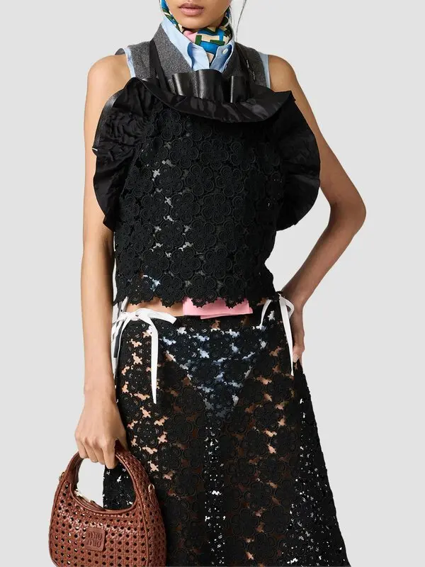 Miu Miu Macramé Pinafore Top
