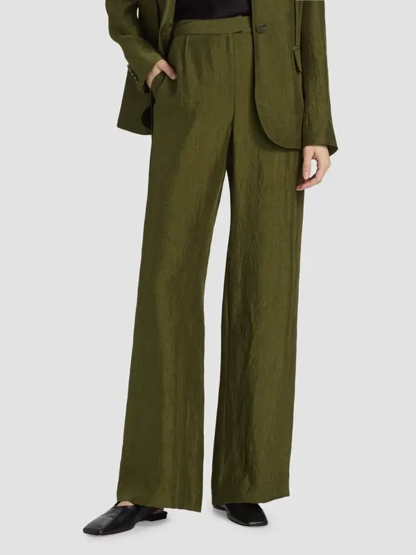 JASON WU Crinkled Satin Straight-leg Trousers