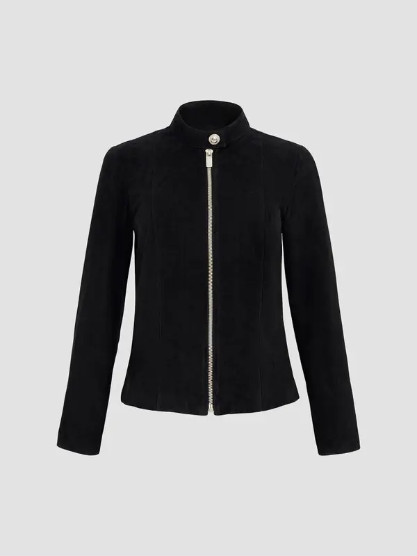 Gorski Select Metis Suede Zip Jacket - Black